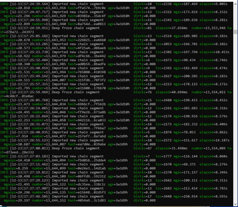 Tracking 800 million transactions in the Ethereum Blockchain